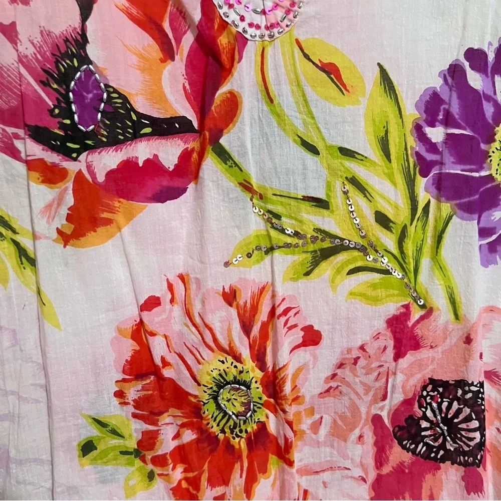 Club Z Collection | Swim | Club Z Collection Silk Beaded Sequin Floral ...